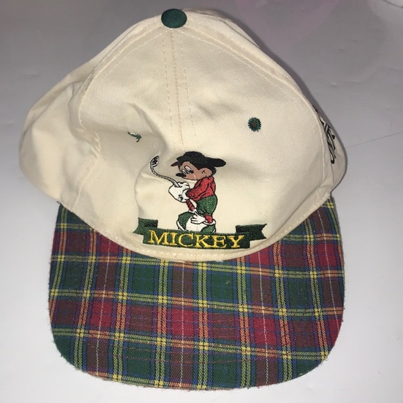 Accessories | Mickey Mouse Country Club Hat Plaid Vintage | Poshmark
